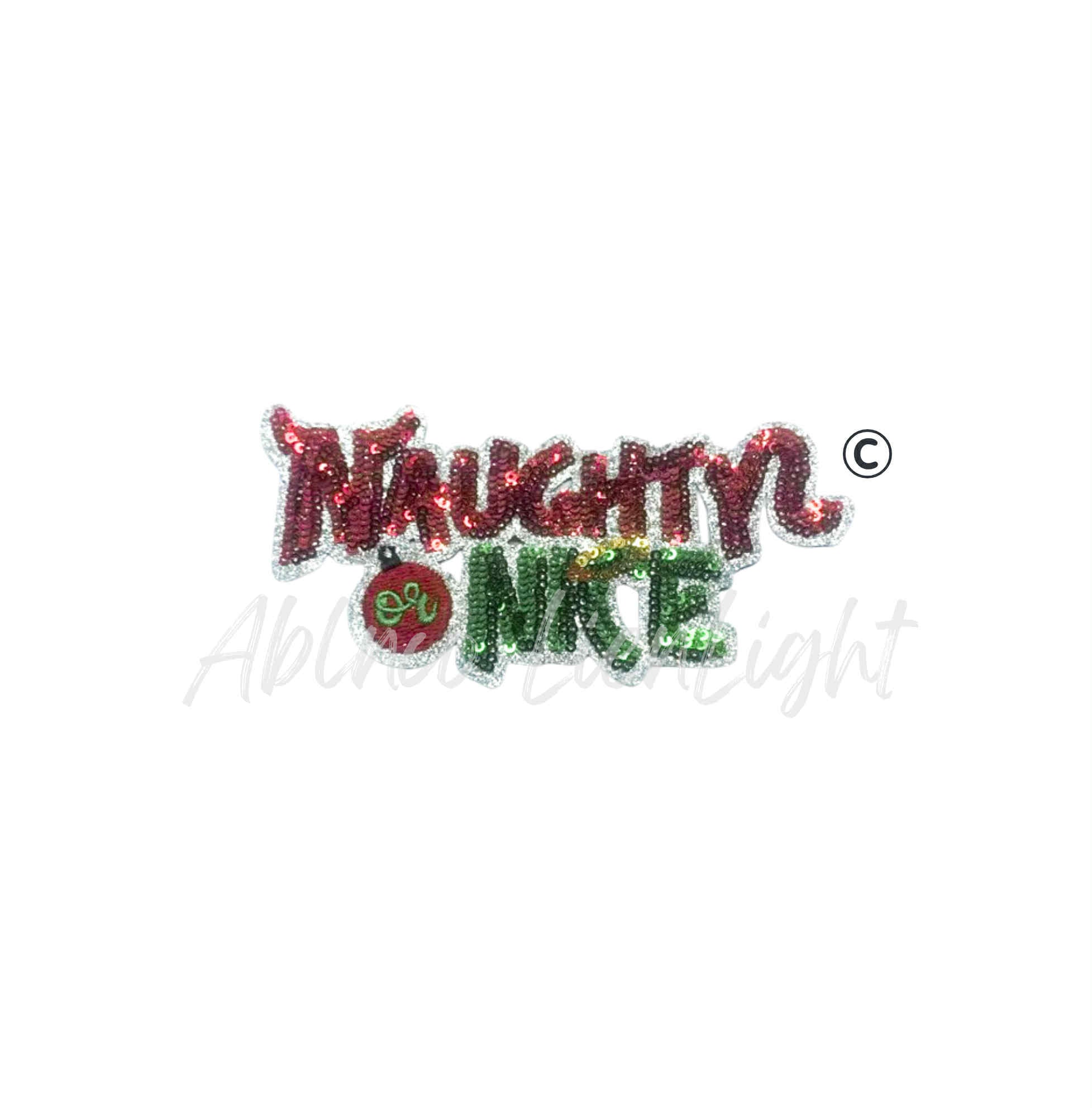 Naughty or Nice Sequins Christmas Patch – ABLNco