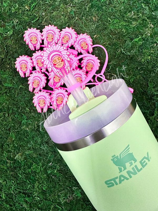 Preppy Pink Indian Straw Cap Straw Topper – ABLNco