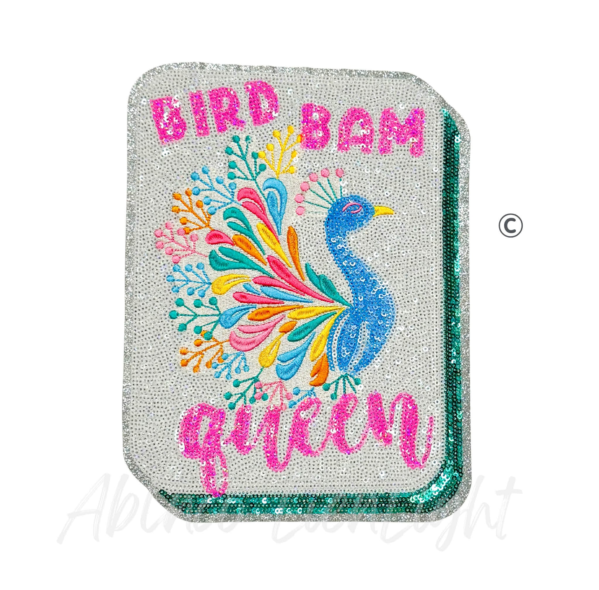 Bird Bam Queen Peacock Tile Mahjong Sequin Patch - Large – ABLNco